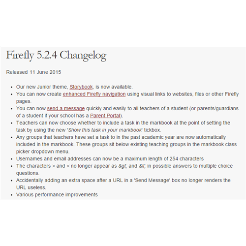 Firefly 5.2.4 Changelog — Bangkok Patana School